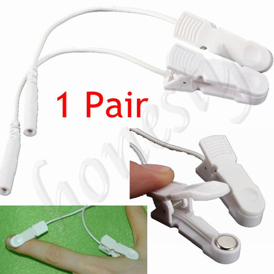 1 Pair Electrode Finger Clips Pads for Digital Tens Massager Machine ...