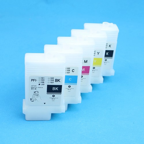 5 Pieces/lot PFI 120 Refillable Ink Cartridges For Canon TM200 TM205 ...