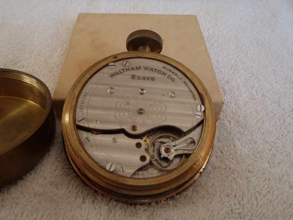 Antique 1918 Waltham WWI U.S. Navy Ship Chronometer 8 Day Lever ...