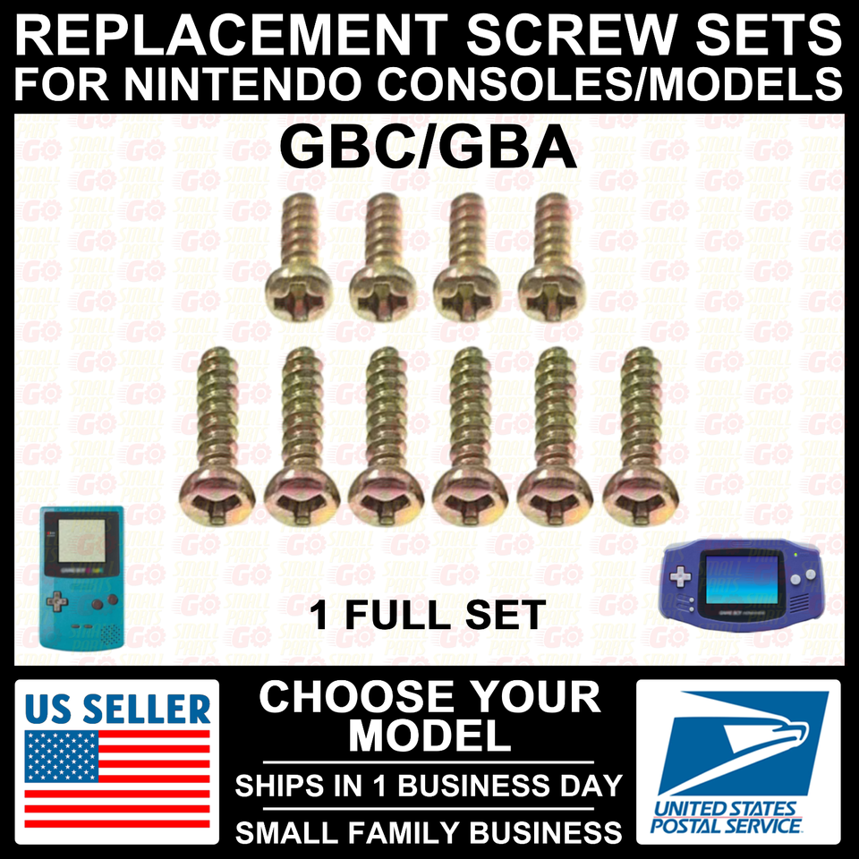 Screw Set for Nintendo Console Housing Game Boy/Color/Advance/GBA/SP/GB ...
