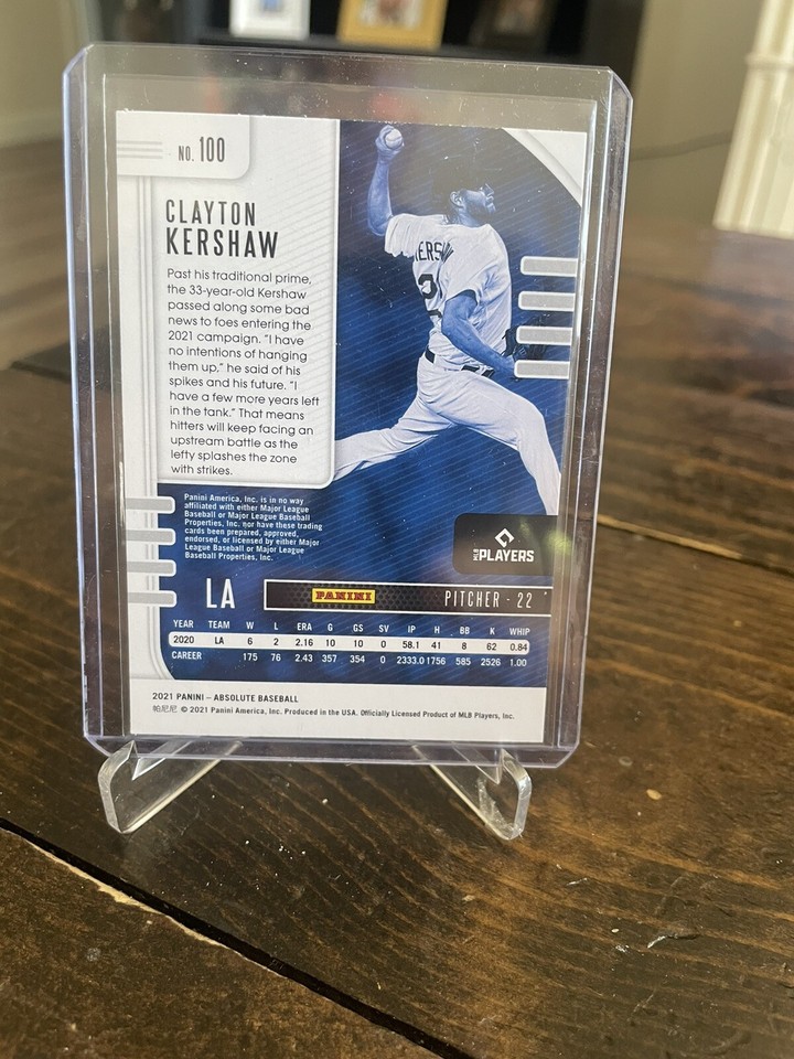 2021 Panini Absolute Parallel #100 Clayton Kershaw Green Foil Green Foil | eBay