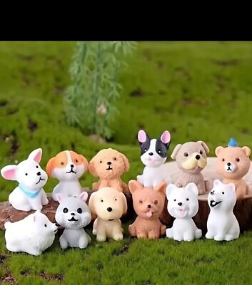 12 Piece Mini Resin Dog Set. NEW! | eBay