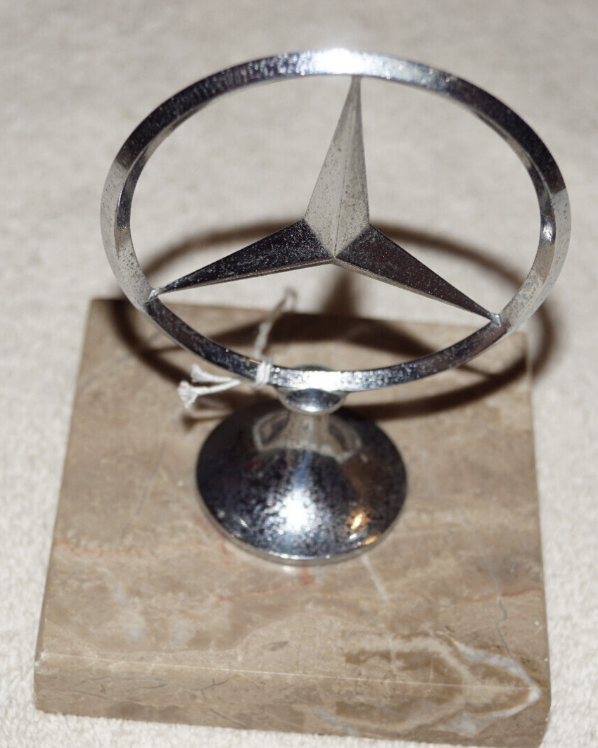 Mercedes emblem on marble - 5 inches tall - metal | eBay