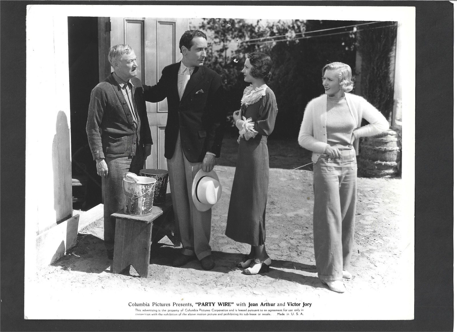 ORIGINAL VINTAGE PHOTO 1935 PARTY WIRE Jean Arthur Victor Jory Rare ...