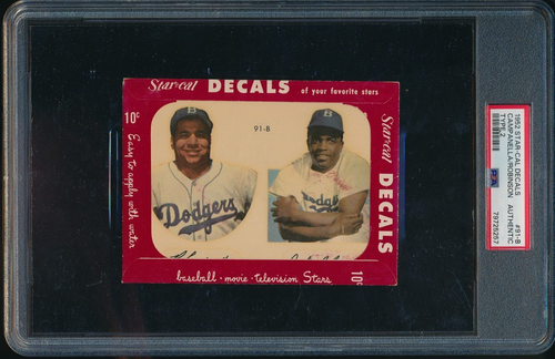 1952 STAR-CAL DECALS #91B CAMPANELLA/JACKIE ROBINSON TYPE 2 PSA ...