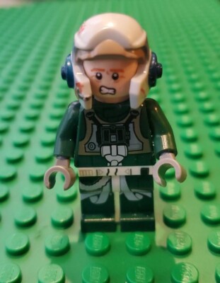 LEGO STAR WARS Rebel A-Wing Pilot Minifigure 75003 sw0437 Arvel Crynyd ...