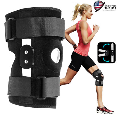 Adjustable Double Metal Hinged Knee Brace Support Protection Arthritis ...