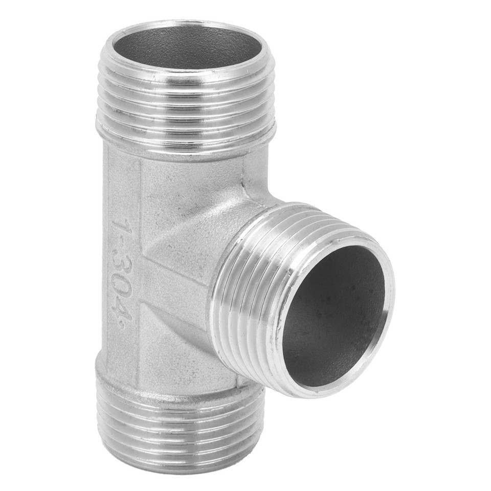 Stainless Steel T Joint G1in Male Thread Pipe Fittings for Hydraulic ...