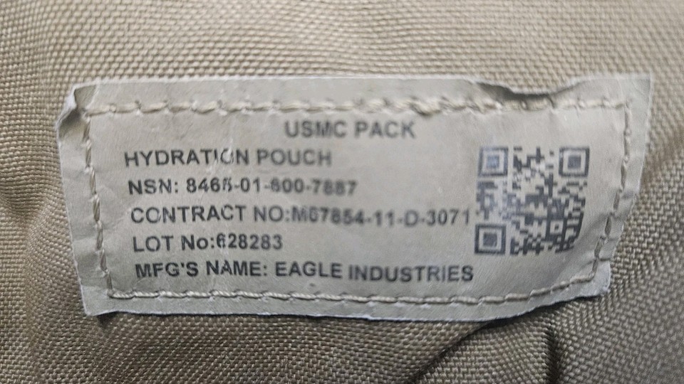 Lot of 2 Hydration Pouch USMC MOLLE II Coyote UsGI Used, Good Cond ...