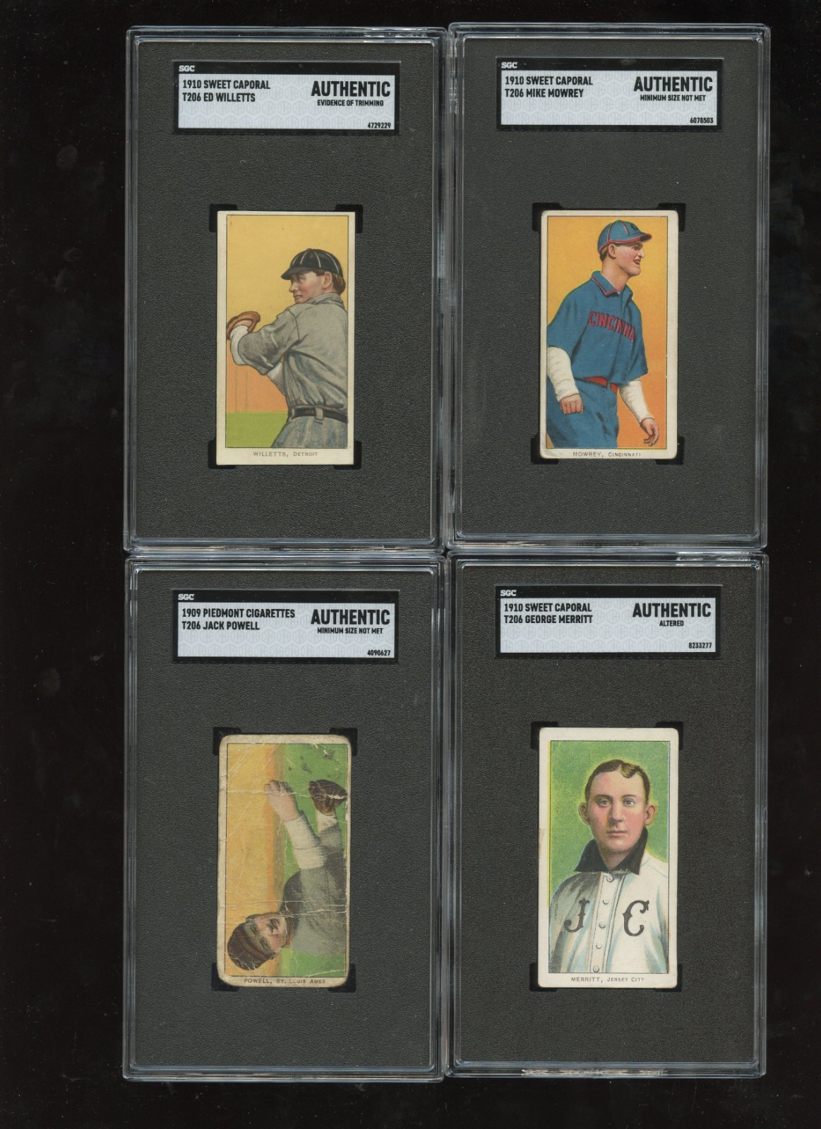 T206 lot of 11 ~~ SGC Authentic commons ~~ SHARP condition NICE | eBay