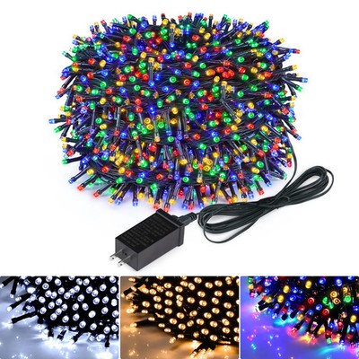 100-1000 LED Light Wedding String Garden Flash Waves Party Light Lamp ...