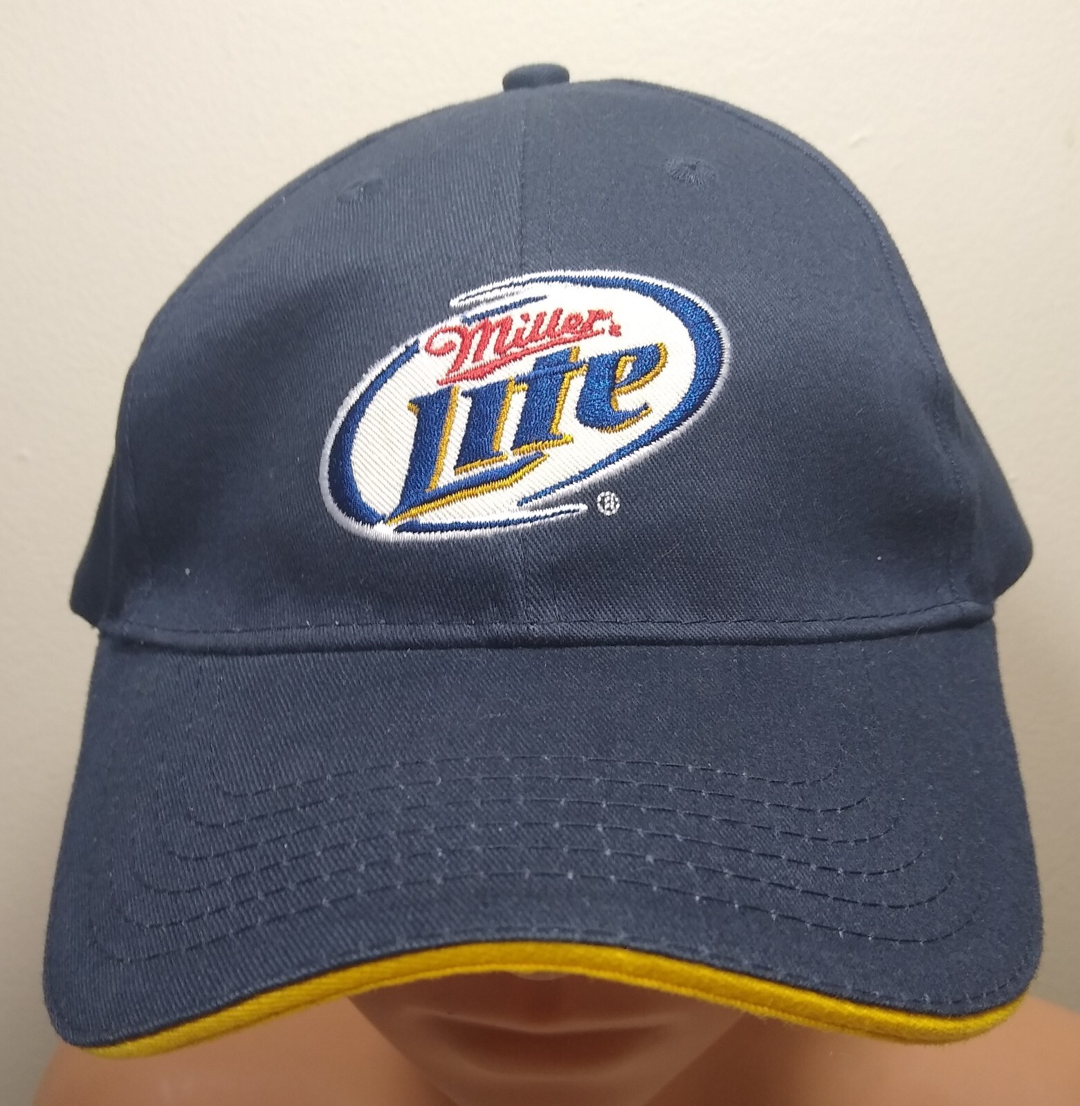 Miller Lite Beer Logo Adjustable Hat Cap Blue Strapba… - Gem