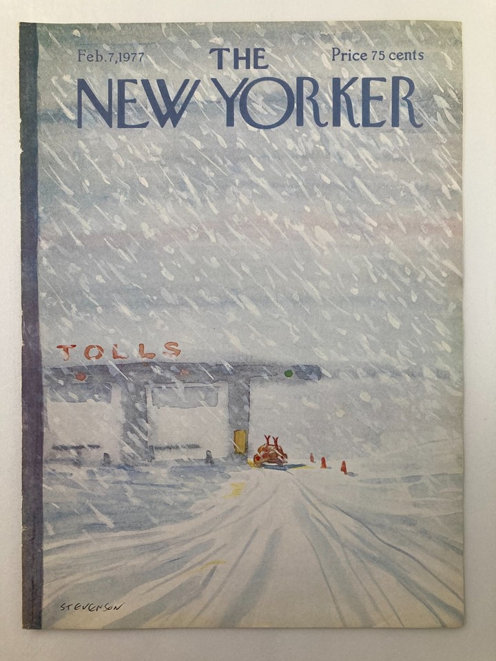 COVER ONLY The New Yorker February 7 1977 Tolls by James Stevenson No ...