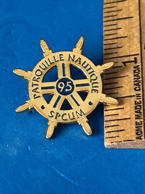 Montreal Police SPVM Logo SPCUM Nautical Patrol 1995 gold tone Lapel ...