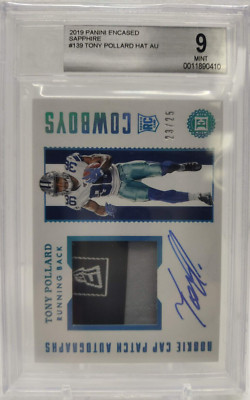 TONY POLLARD BGS 9 10 /25 AUTO PATCH 2019 Panini Encased LOGO New Era ...