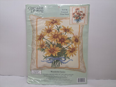 Candamar Designs Cross Stitch Kit - Wonderful Daisies (14" x 14 ...