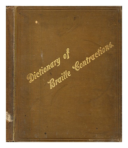 BRITISH AND FOREIGN BLIND ASSOCIATION (LONDON, ENGLAND) Dictionary of ...