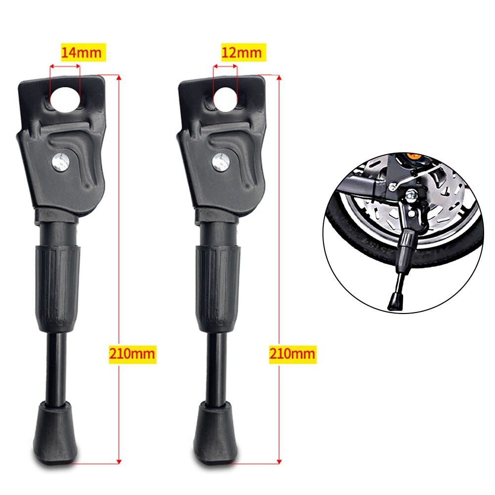 Folding Bike Kickstand Sturdy Foot Support with 12mm/14mm Mounting Hole ...