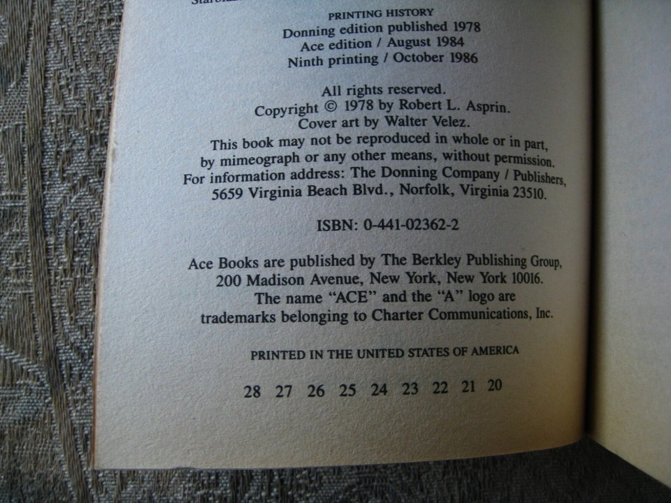 Robert Asprin - Another Fine Myth (Myth Adventures #1) - 1986 ...