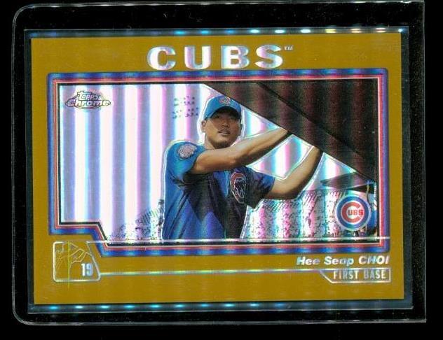 2004 TOPPS CHROME Gold Refractor Baseball Card #83 HEE SEOP CHOI ...