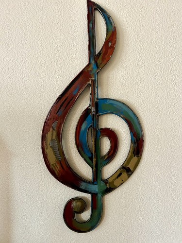 Colorful Treble Clef Metal Wall Decor | eBay