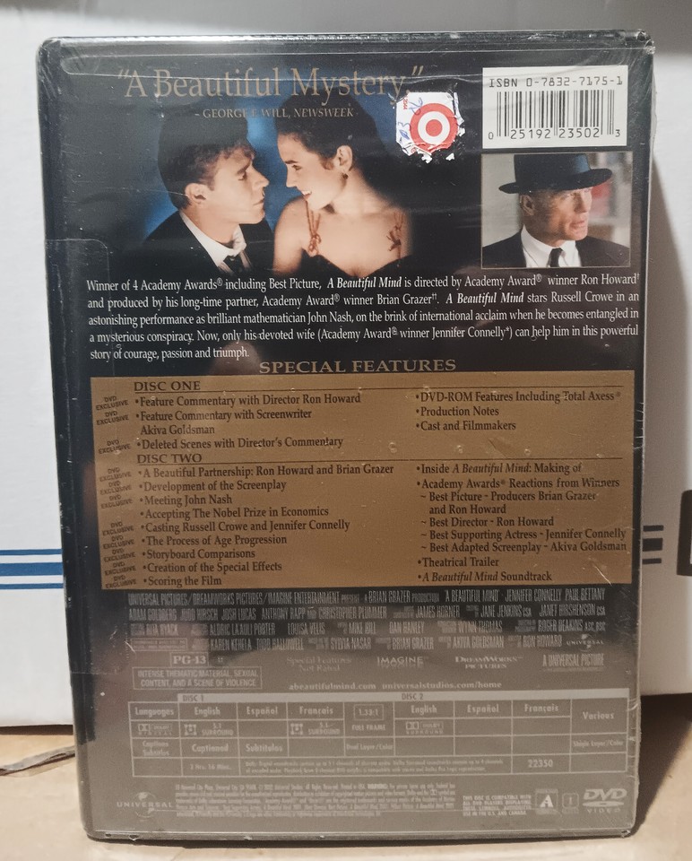 A Beautiful Mind DVD 2-Disc Limited Edition New 25192235023| eBay