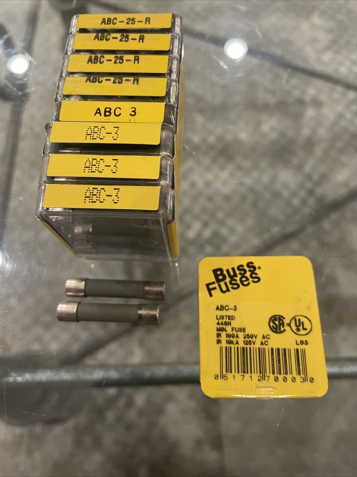 (44) Bussman ABC fuses (27) abc 3, (17) abc 25 R | eBay
