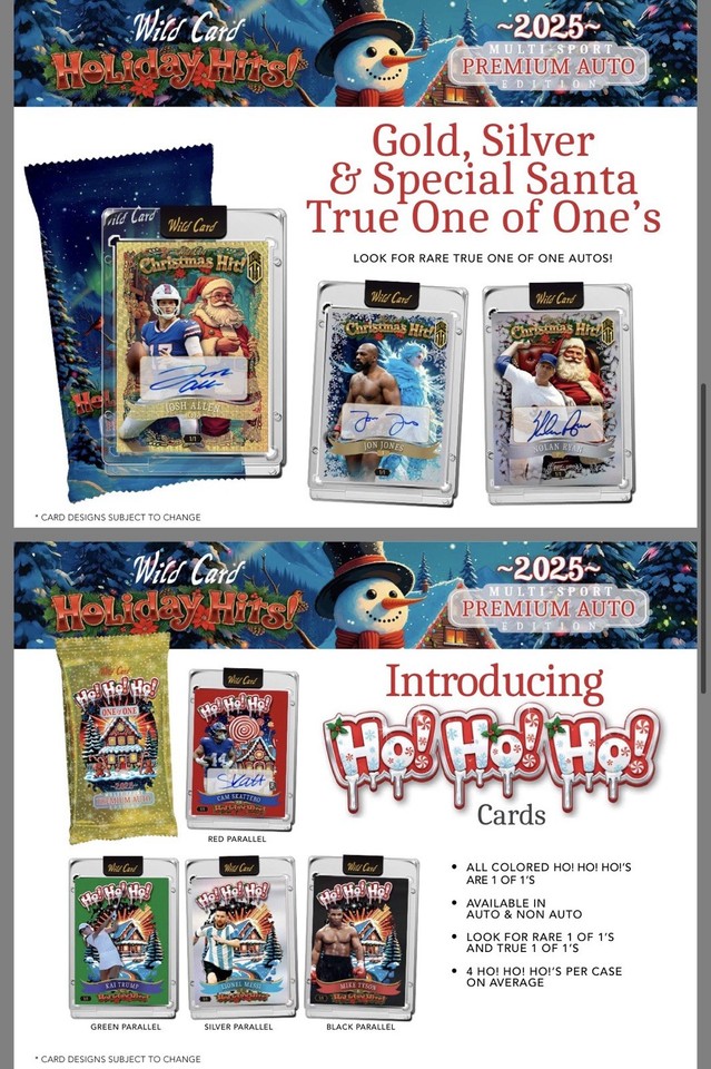 2025 Wild Card Multi-Sport Holiday Hits Premium Auto Edition *SINGLE ...