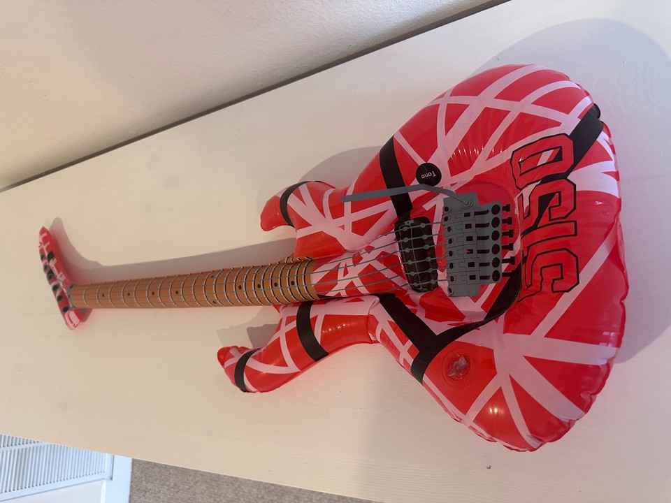 VAN HALEN FRANKENSTRAT 5150 VINYL INFLATABLE GUITAR - EXTREMELY RARE ...
