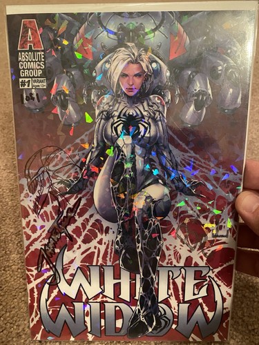 White Widow #1 Jamie Tyndall 1 of 1 book w/remark signed 2x Benny ...