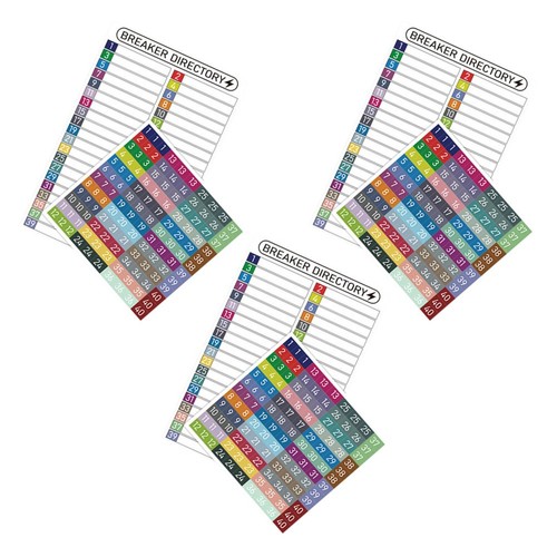 3 Sets Electrical Load Center Stickers Panel Identification Labels ...