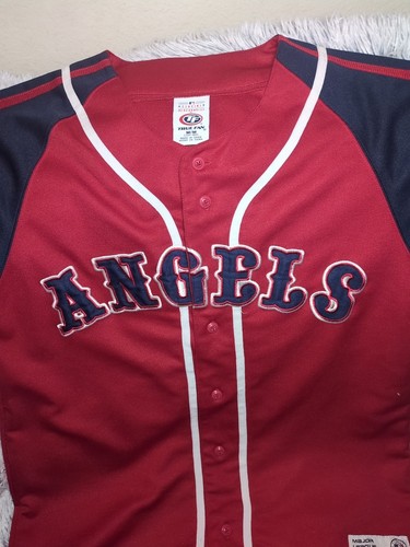 Los Angeles Angels Jersey Mens Large Red Embroidered MLB Baseball ...