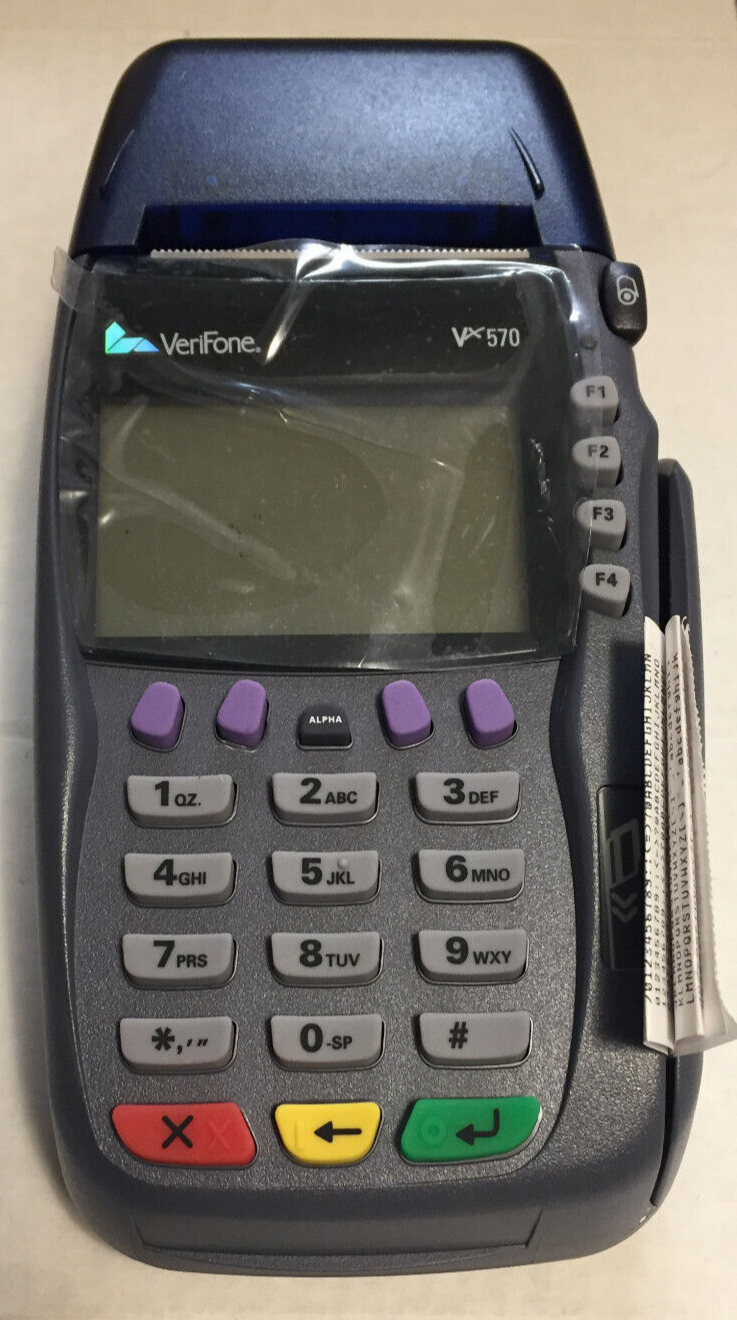 *UNLOCKED* VeriFone Vx570 ETH/DIAL Credit Card Machine #M257-050-04-NAA ...
