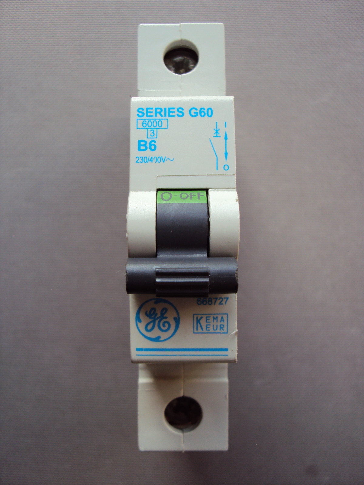 GE SERIES G60 TYPE B MCB B6 6A B10 10A B16 16A SP 6000 6 10 16 AMP ...