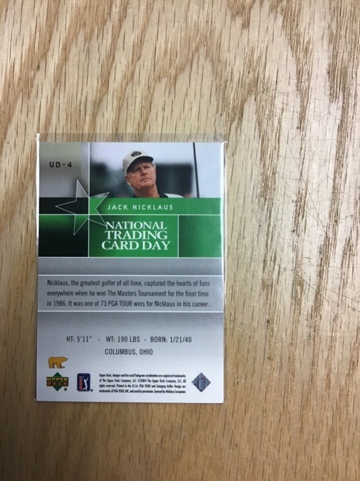 2004 Upper Deck National Trading Card Day Jack Nicklaus Card #UD4 | eBay