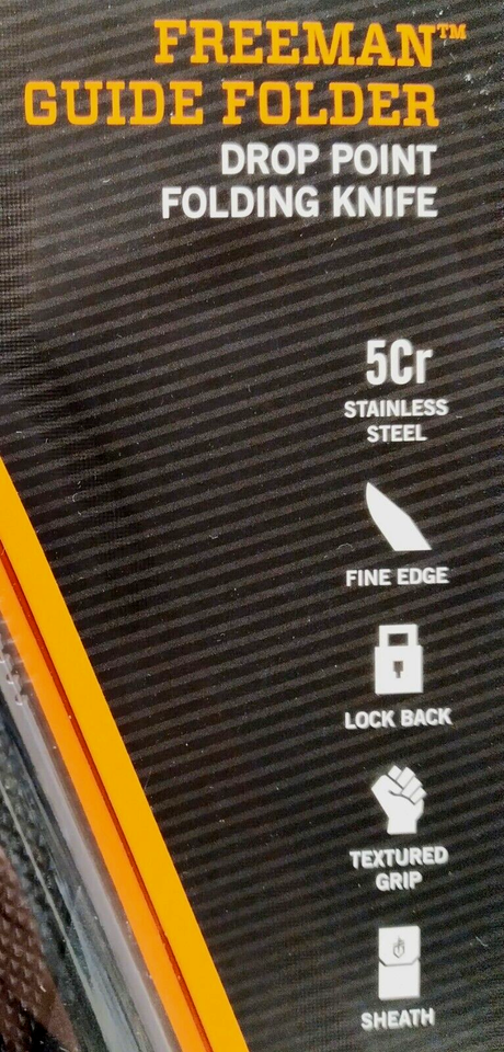 Gerber Freeman Guide Folder Drop Point Folding Knife Black Handle with ...