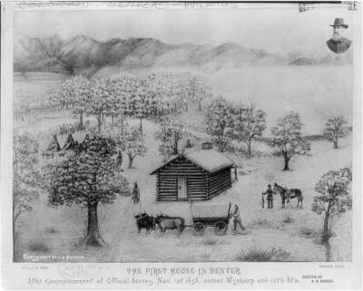 1st House of Denver,Official survey,Nov. 1,1858,Wynkoop St & 12th St,A ...