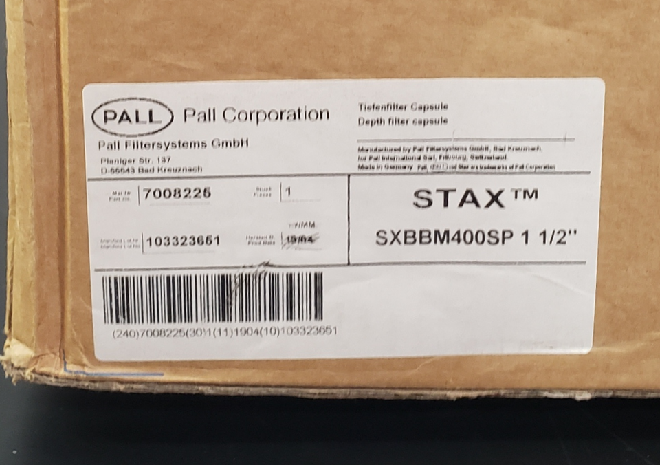 Pall 7008225 Stax Disposable Depth Filter System | eBay