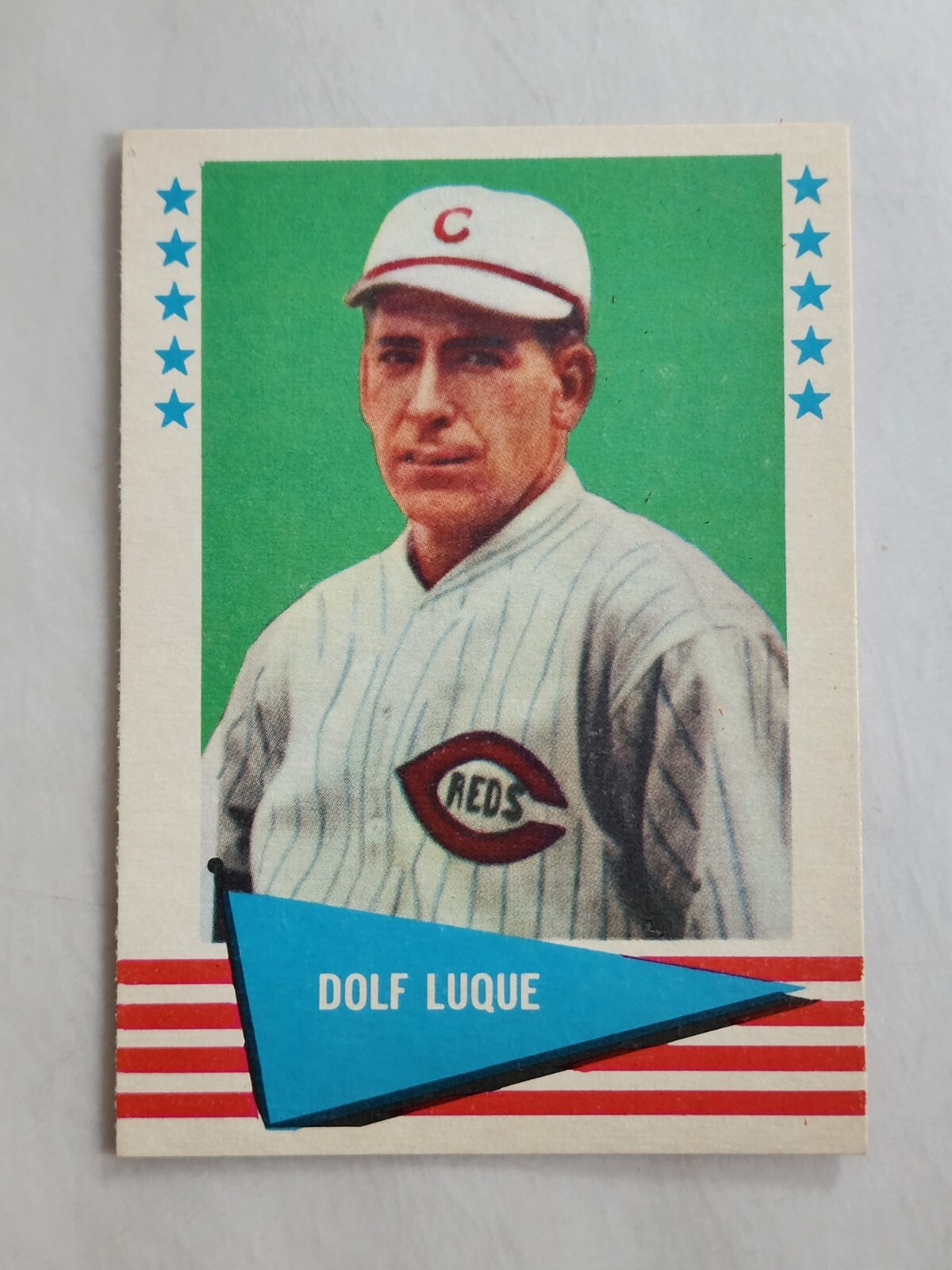 1961 FLEER BASEBALL DOLF LUQUE CARD #56 CINCINNATI REDS BASEBALL CARD ...