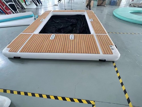 4x3M Non-slip Inflatable Dock Platform Swimming Pool With Net For Sea ...