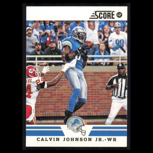 Calvin Johnson Jr. #52 2012 Score Detroit Lions Football Card NFL NM | eBay