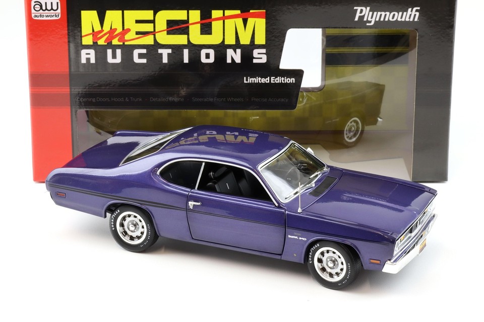 1:18 Car World 1970 Plymouth Duster 340 Mecum Auction FC7 Inviolet | eBay