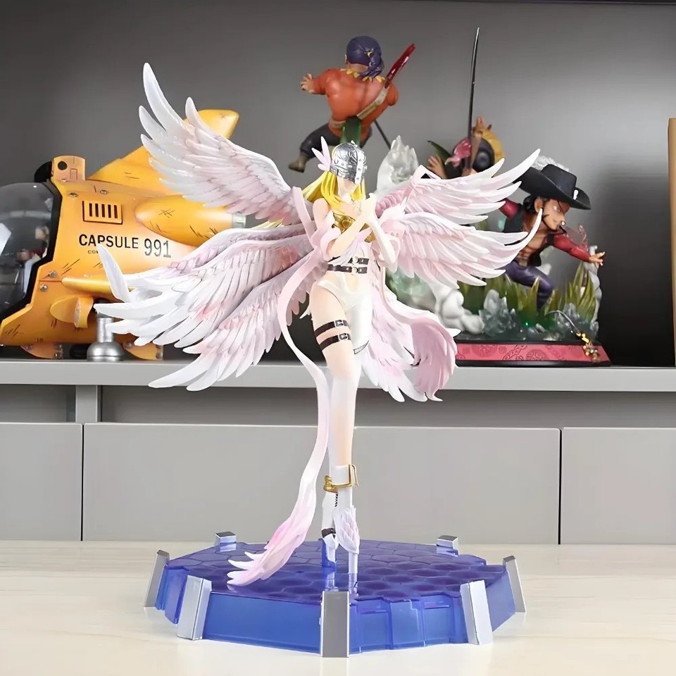 28cm Digimon Adventure Angewomon Angemon LED Action Figure Toy Gift ...