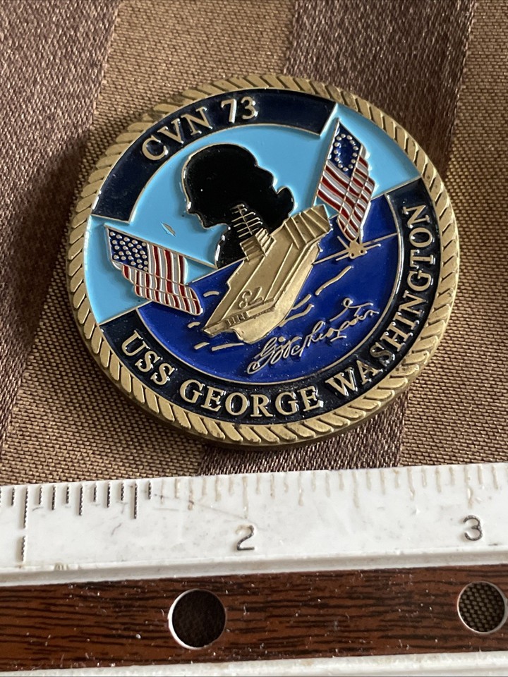 US NAVY USS George Washington CVN 73 Challenge Coin Spirit Of Freedom ...