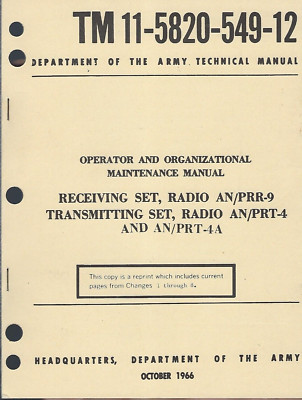Historical book Radio AN/PRR-9 and Radio AN/PRT-4, Operator/Unit ...