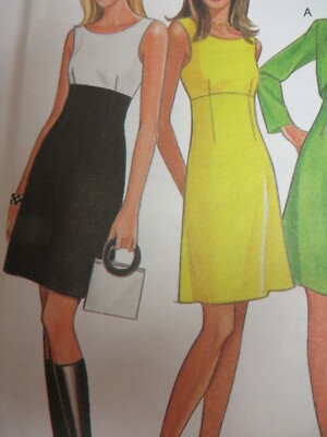 Vtg New Look 6575 FITTED DRESS w/ SHORT JACKET Sewing Pattern Women Sz ...