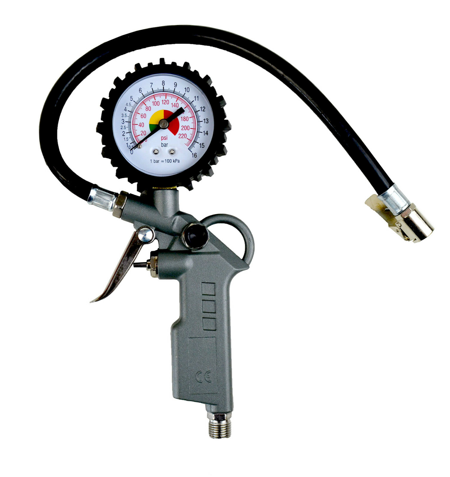 5pc Air Compressor Tool Kit Gravity Spray Gun Tyre Inflator Duster ...