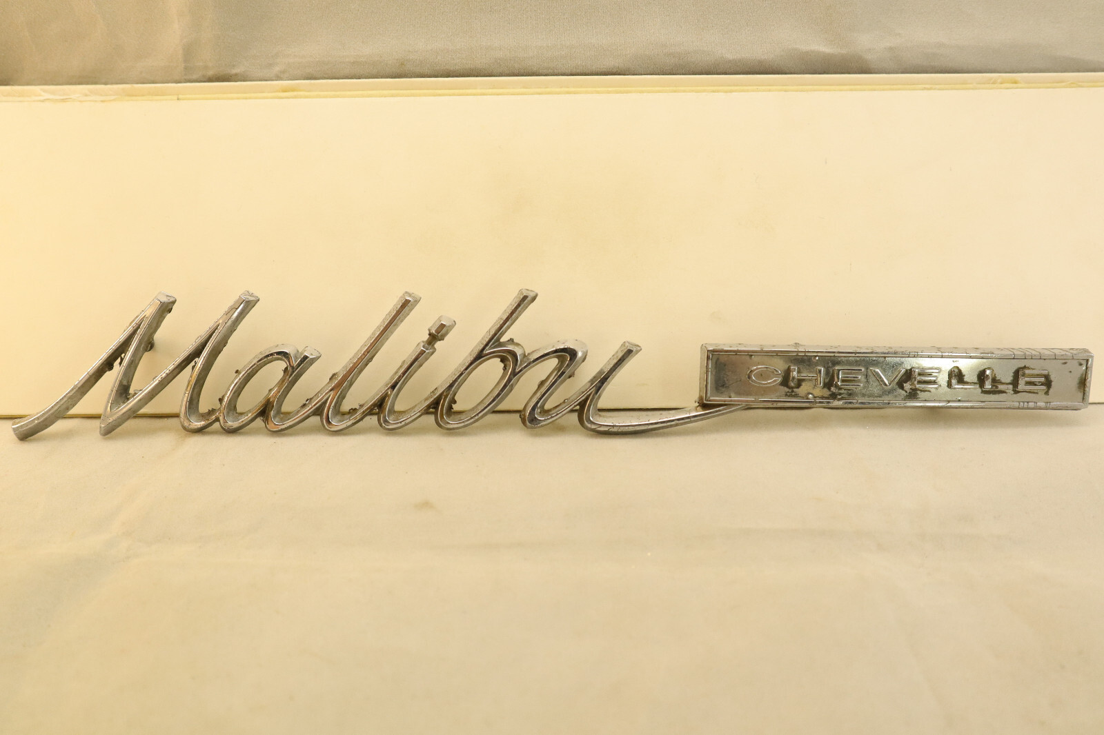 1964-1965 Chevrolet “Malibu Chevelle” Rear Quarter Panel Script Emblem ...
