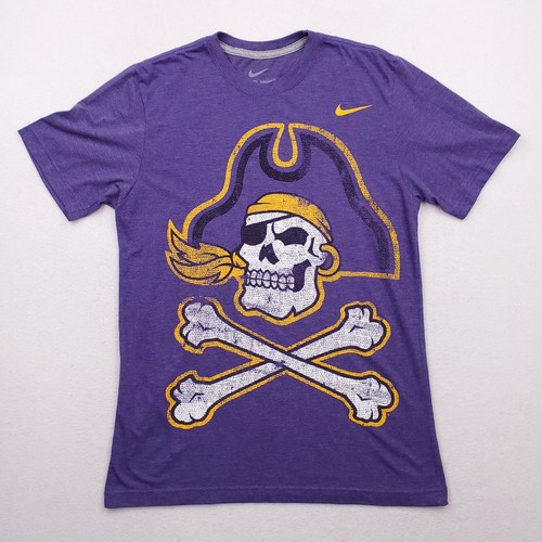 East Carolina Pirates Shirt Adult Medium Nike Purple Skull Cross Bones ...