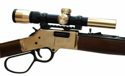 Brass Rifle Scope - Extended - For Henry Big Boy & Henry Lever Action ...